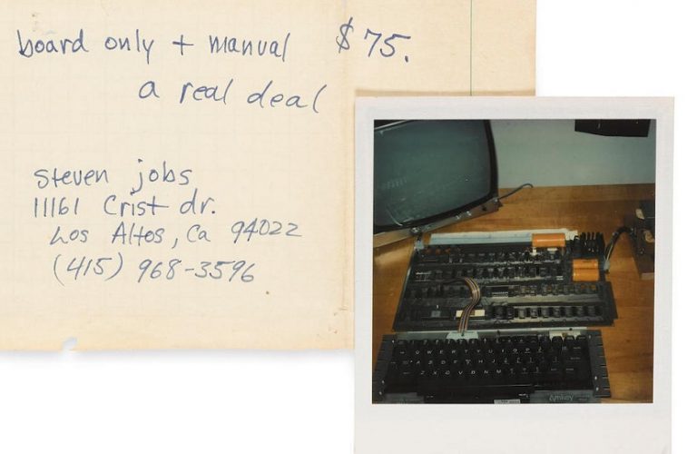Steve Jobs handwritten Apple-1 document to sell at Bonhams